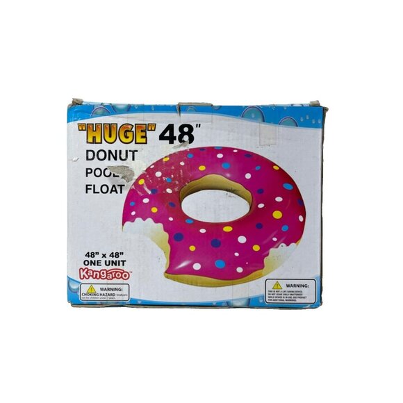 Kangaroo | Toys | Kangaroo Huge Donut Inflatable 48 Pool Float Pink ...